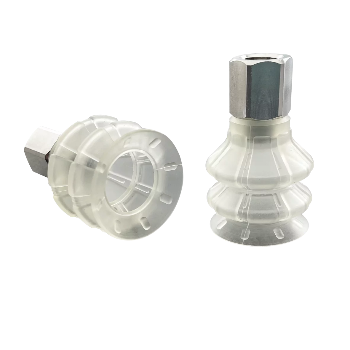Bellows vacuum cup diam. 27 mm (2.5 bellows) TPU transparent, with ...