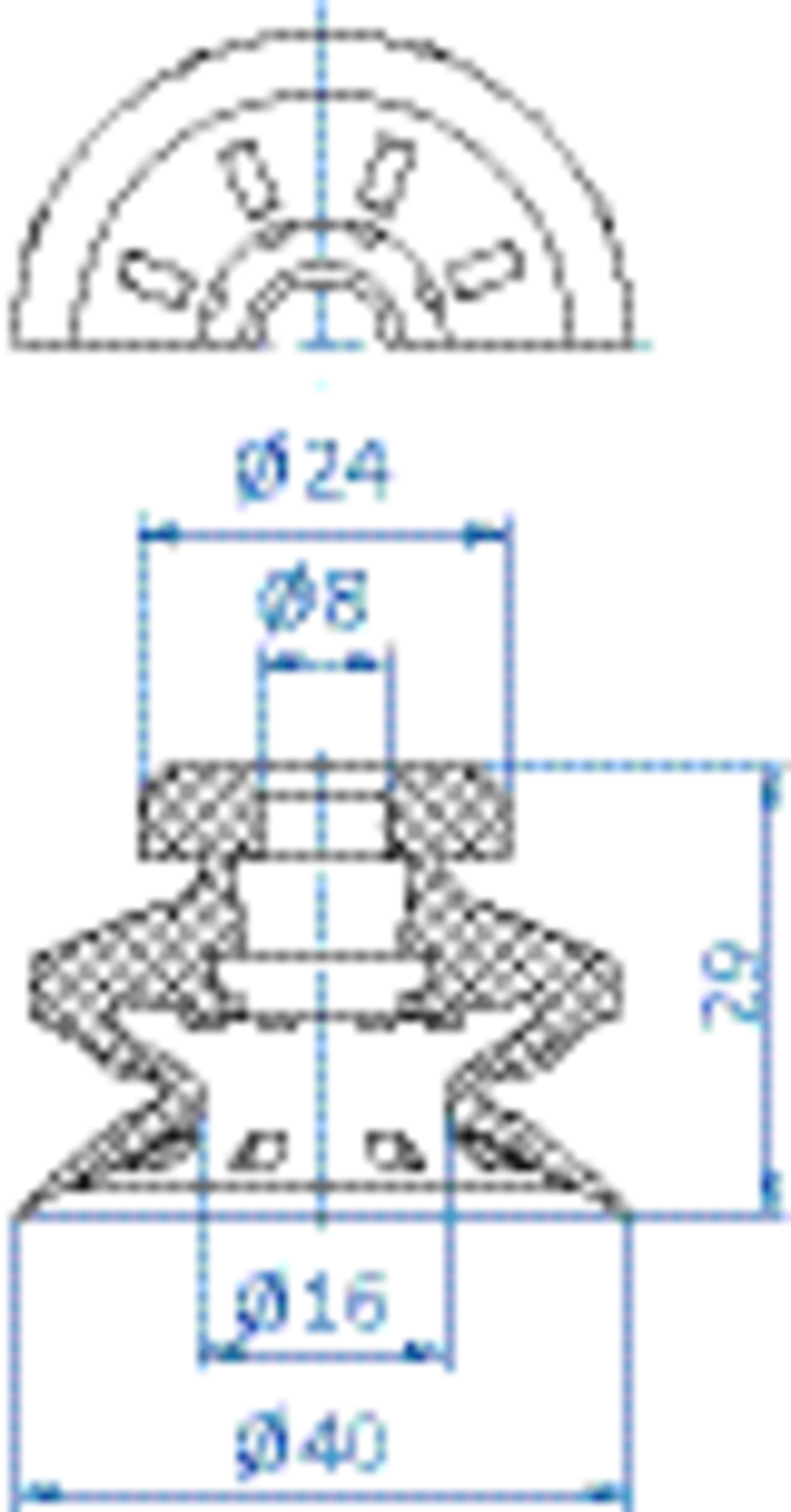 Bellows vacuum cup; Ø 40 mm; 23.040.223 • FIPA