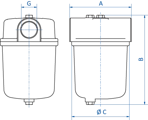Universal filter with steel cartridge • FIPA